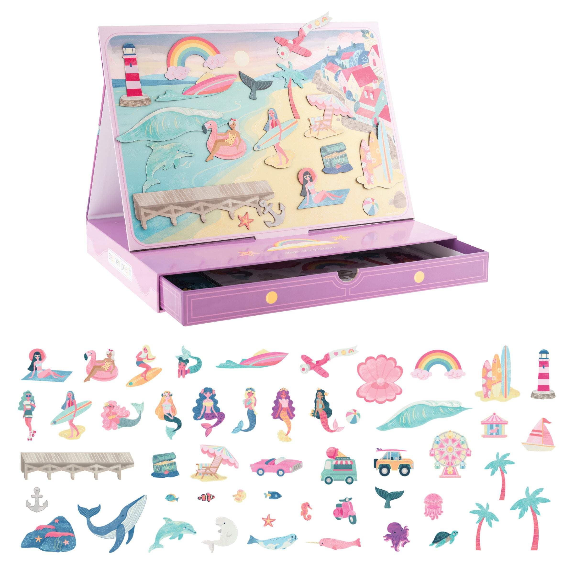 Stephen Joseph Magnetic Scene With Drawer, Magnetic Travel Playset ...