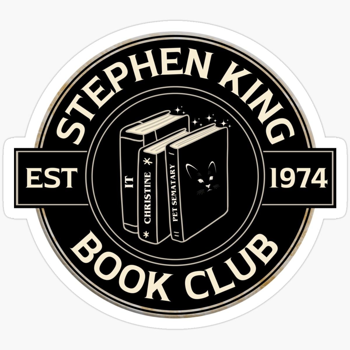 Stephen King Book Club Sticker. Gift For You - Decorate Laptops, Water ...