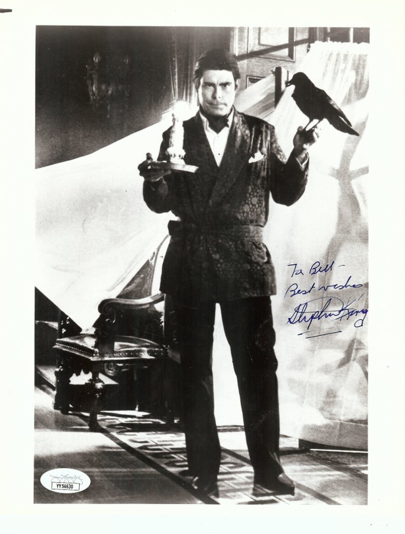 Stephen King Signed Autographed 8X10 Photo B/W AMEX Commercial Raven ...