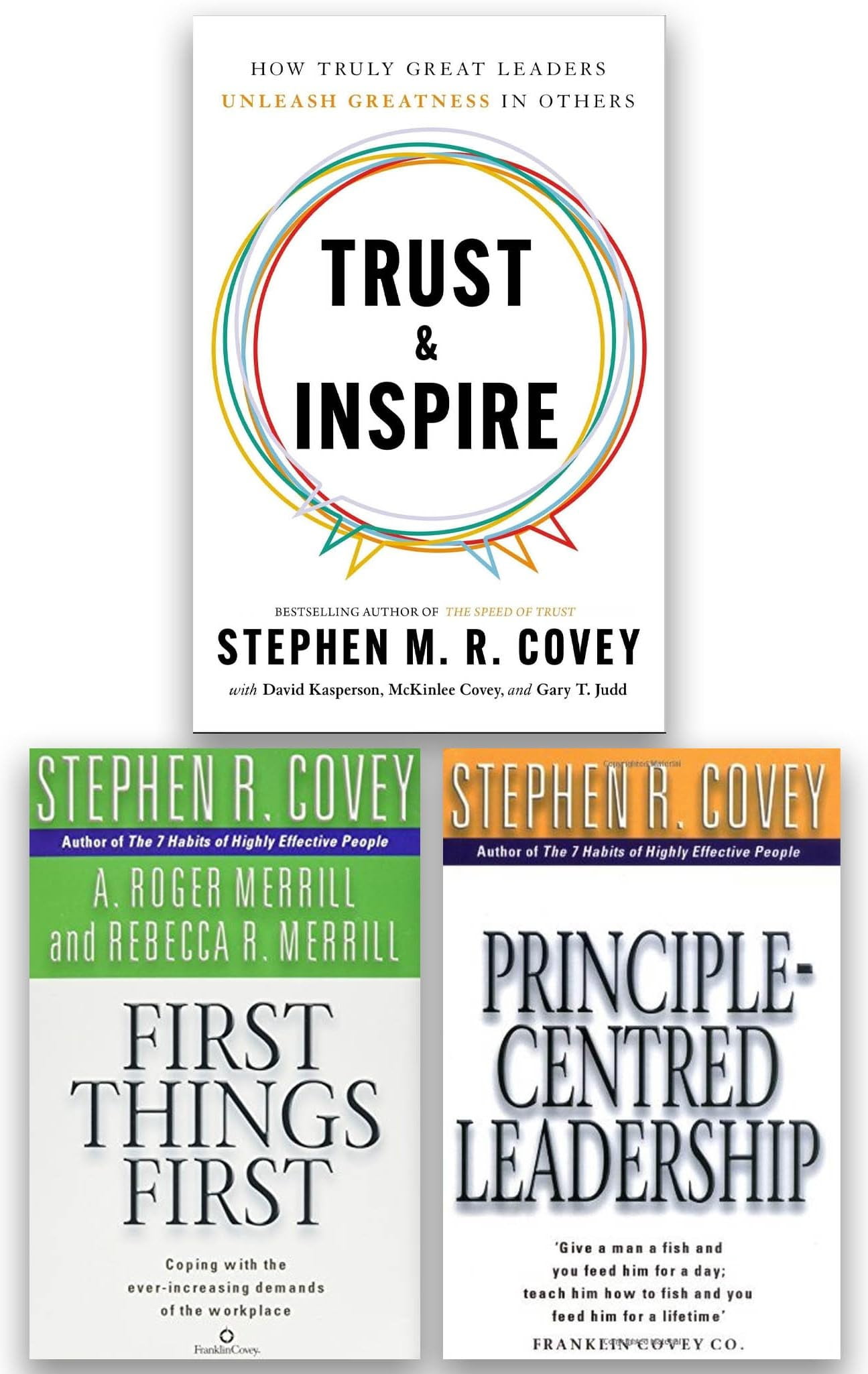 Stephen M. R. Covey 3 Books Collection Set (Trust and Inspire, First ...