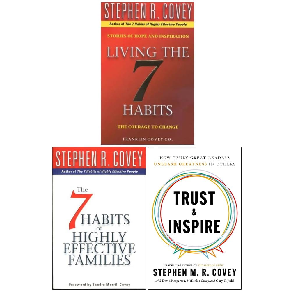 Stephen R. Covey Collection 3 Books Set (Living The 7 Habits, 7 Habits ...