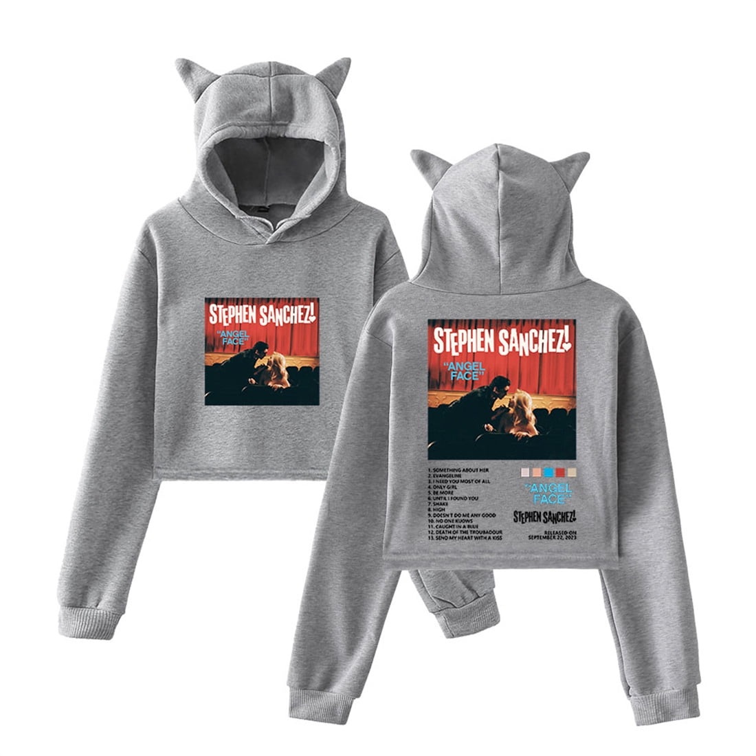 Stephen Sanchez Angel Face Cat Ear Hoodie Unique Top Fashion Bear Ear ...