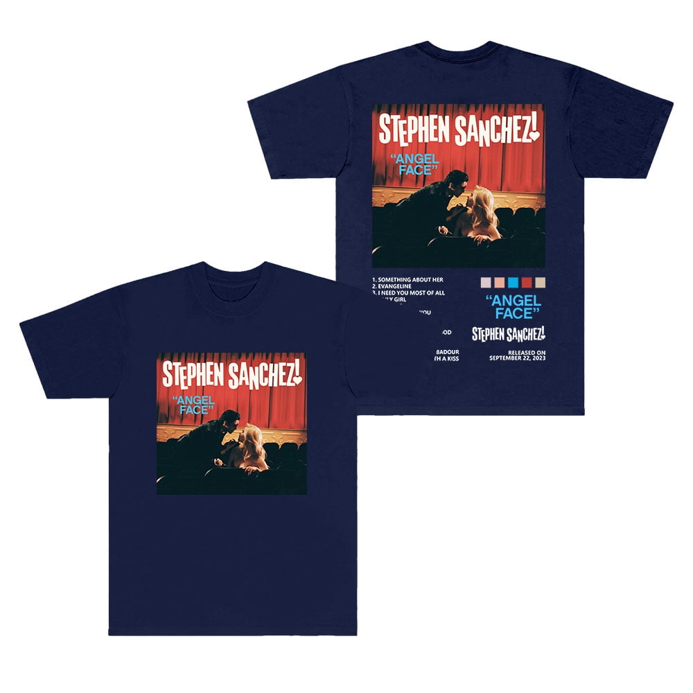 Stephen Sanchez Angel Face Tracklist T-shirts 2024 Tour Merch Tee Women ...
