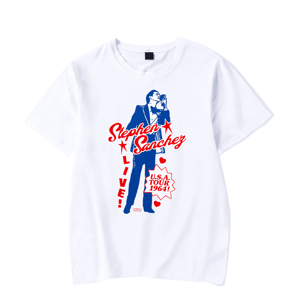 Stephen Sanchez Merch T Shirt Live U.S.A. Tour 1964 T-Shirt Short ...