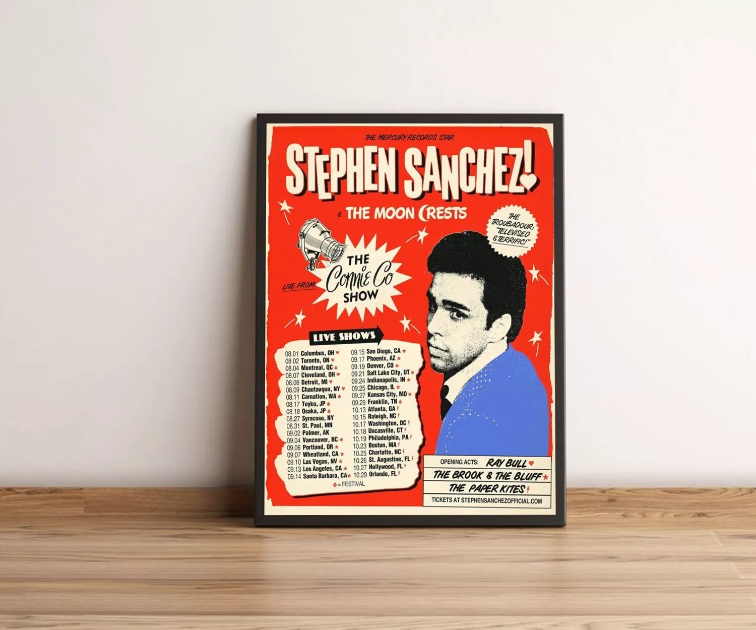 Stephen Sanchez & The Moon Crests Tour 2024 Poster - Walmart.com