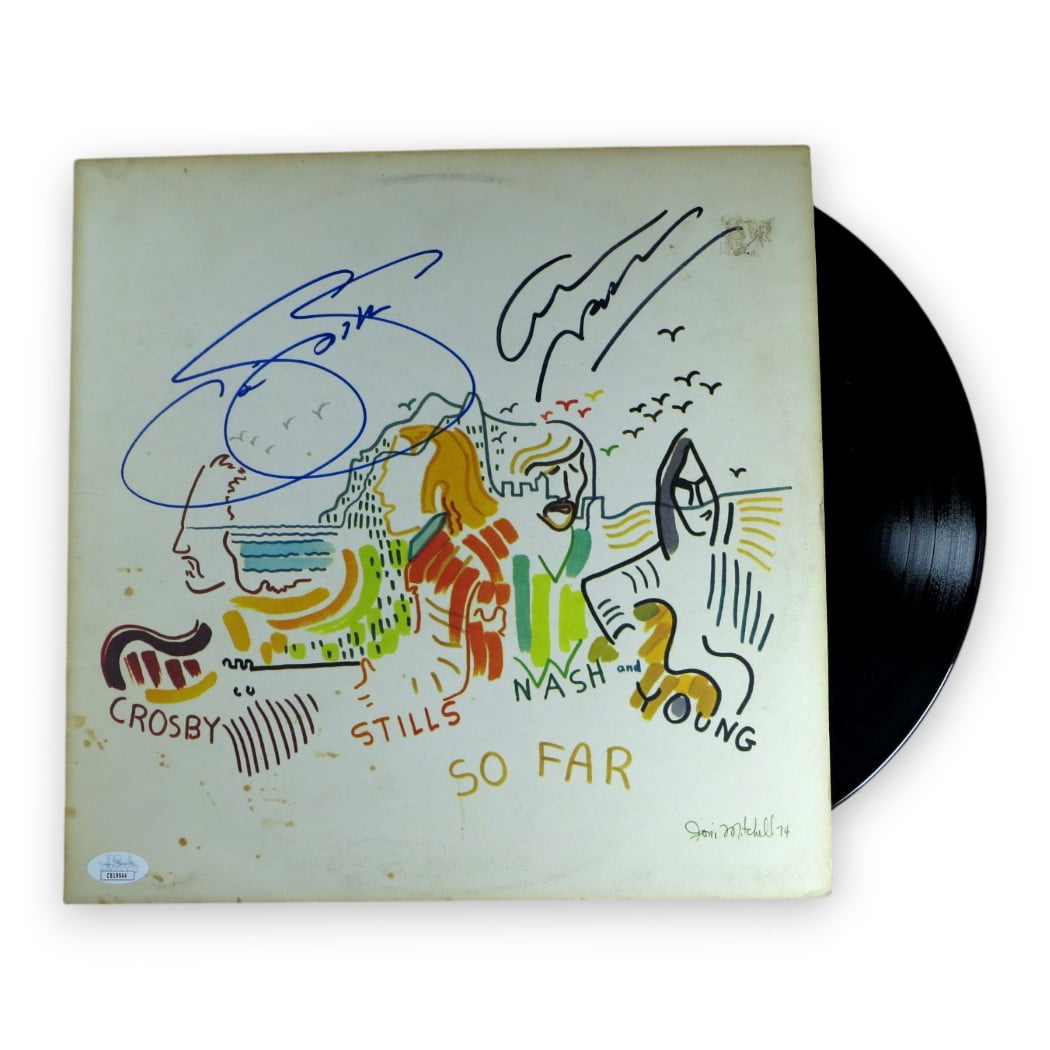 Stephen Stills Graham Nash Signed Autographed Album Cover So Far JSA ...