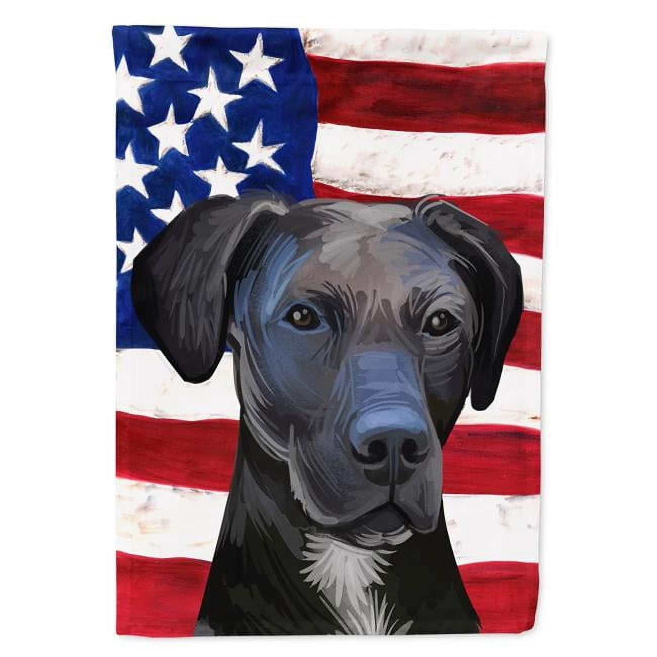 Stephens Cur Dog American Flag Flag Canvas House Size - Walmart.com