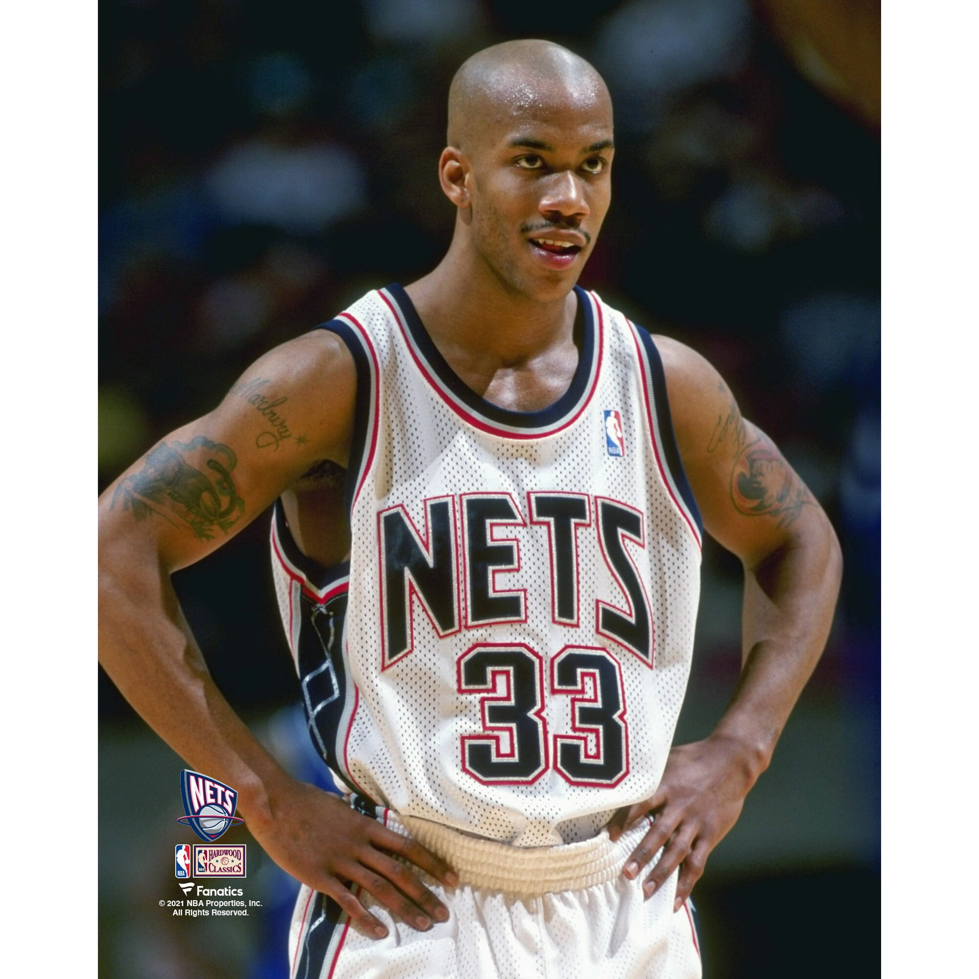 Stephon Marbury New Jersey Nets Unsigned White Jersey Smiling ...