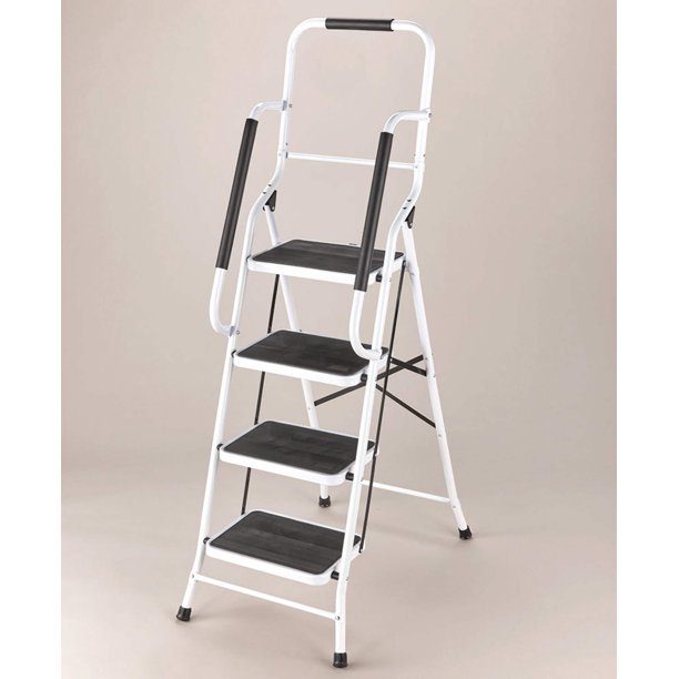 Stepladders with Handrails or Ladder Tool Caddy - 4-Step Ladder ...