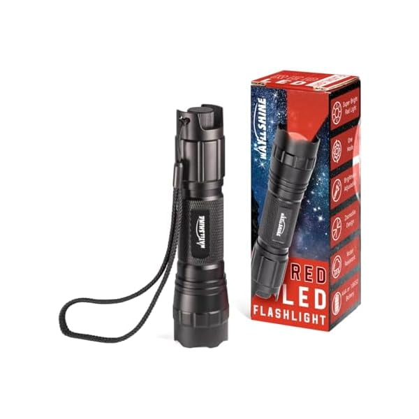 Stepless Dimming Red Light Flashlight, 620nm-630nm High Purity Red ...