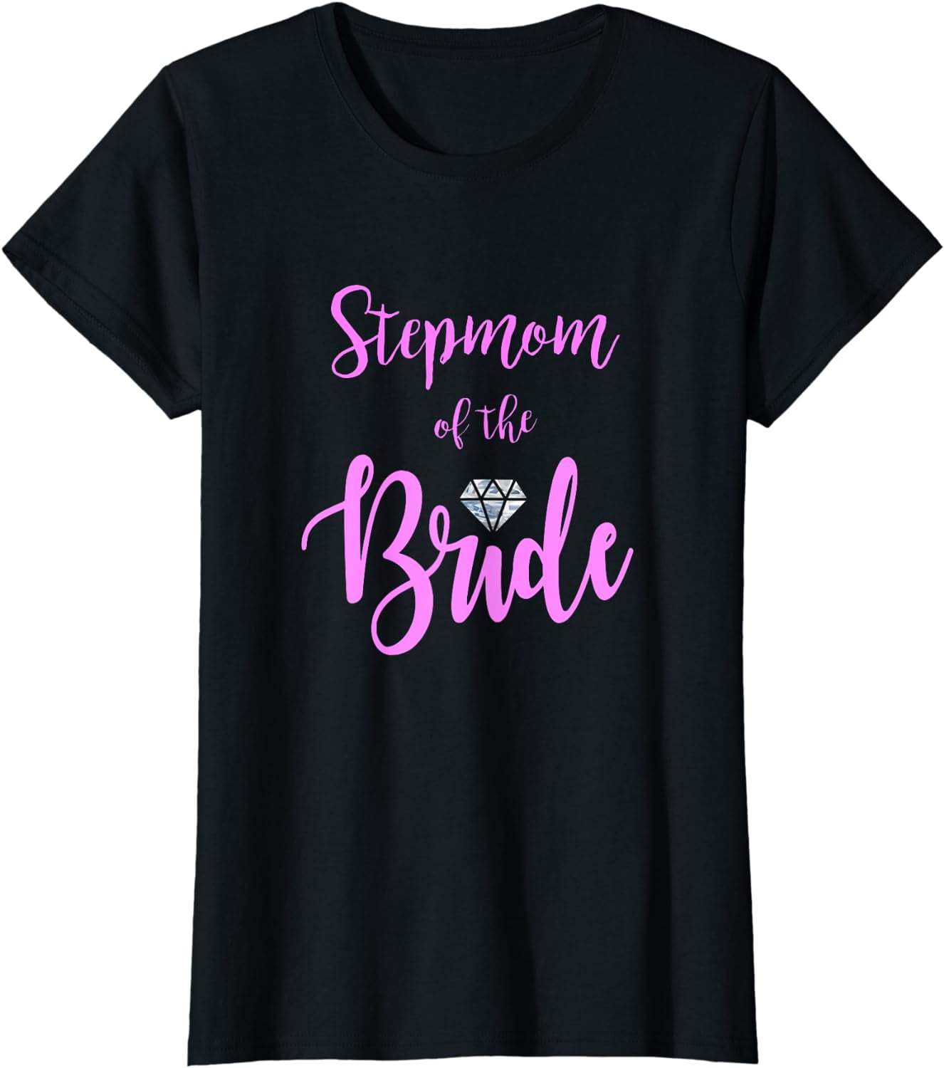 Stepmom Of The Bride T Shirt Stepmother Wedding Ring Pink