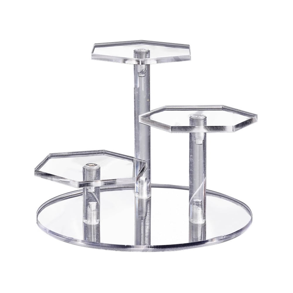 Stepped Cosmetic Holder Plastic Display Stand Tabletop Models Holder ...