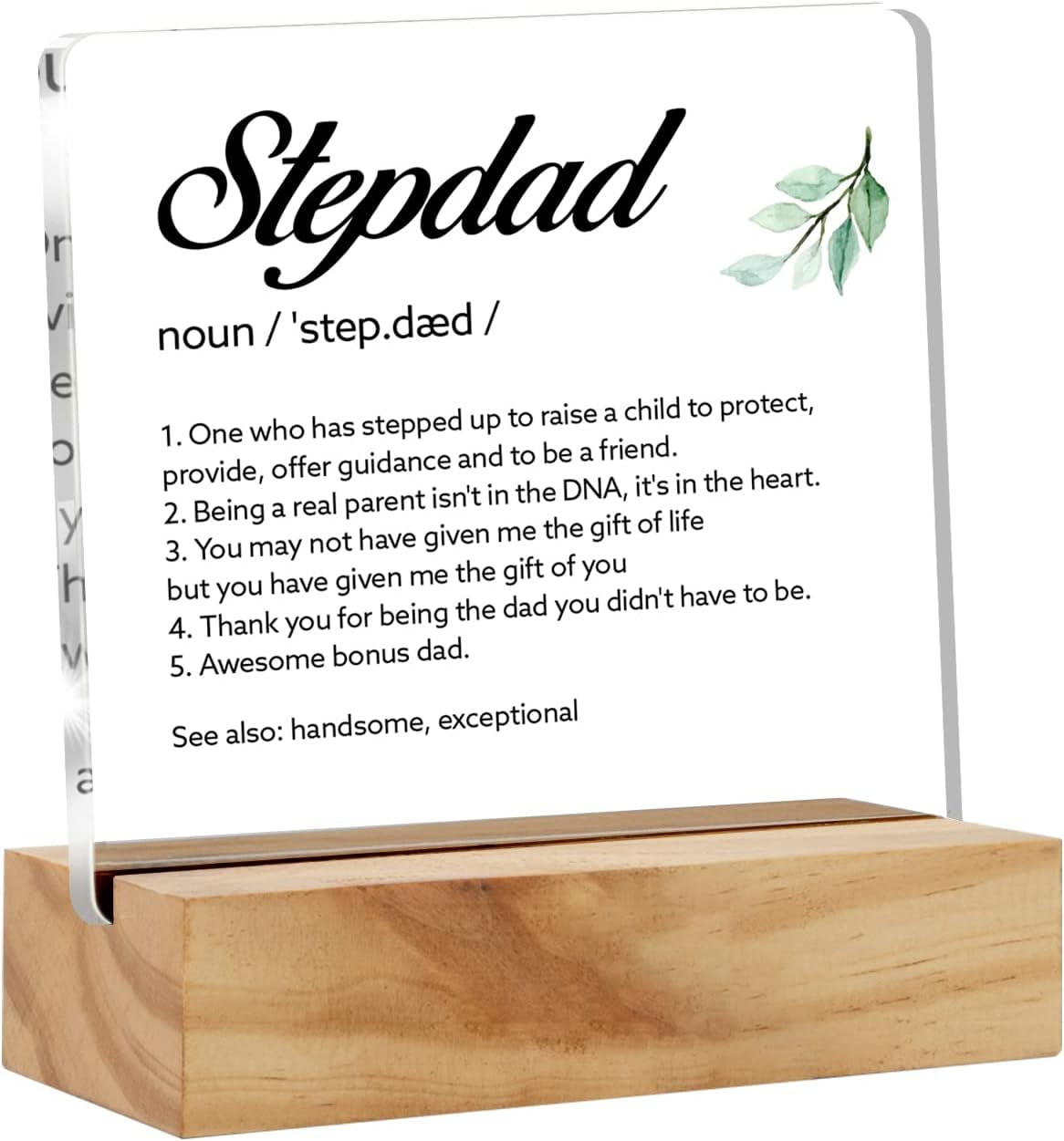 Stepped up Dad Gifts Stepped up Dad Definition Desk Decor Stepfather ...