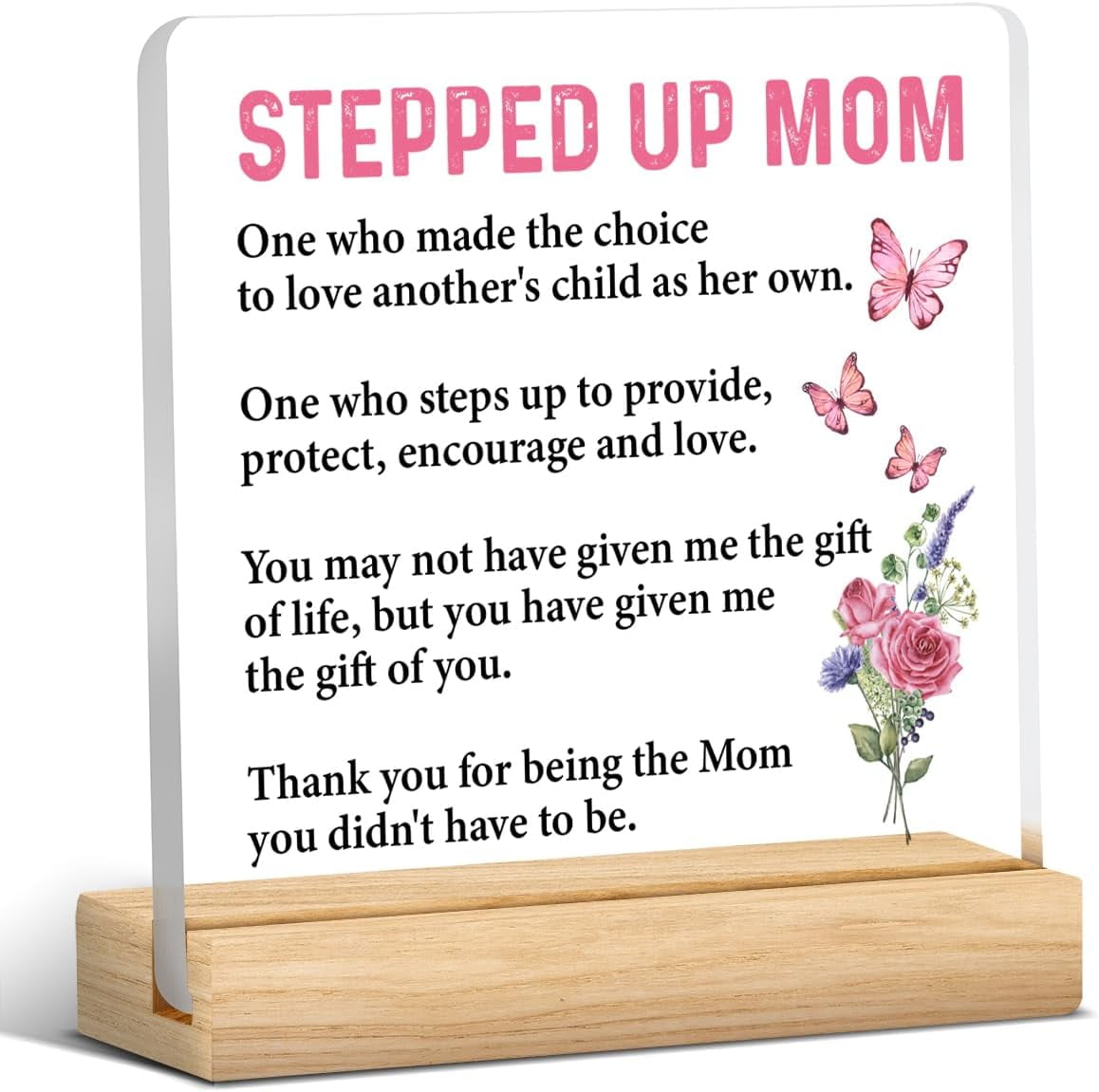 Stepped up Mom Gift, Bonus Mom Mothers Day Gifts, Thank You Gifts for ...