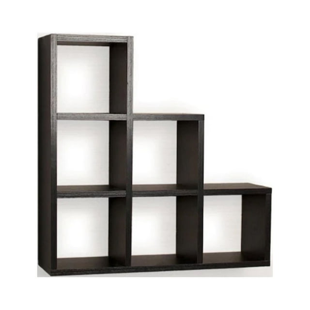 Stepped Six Cubby Decorative Black Wall Shelf - Walmart.com