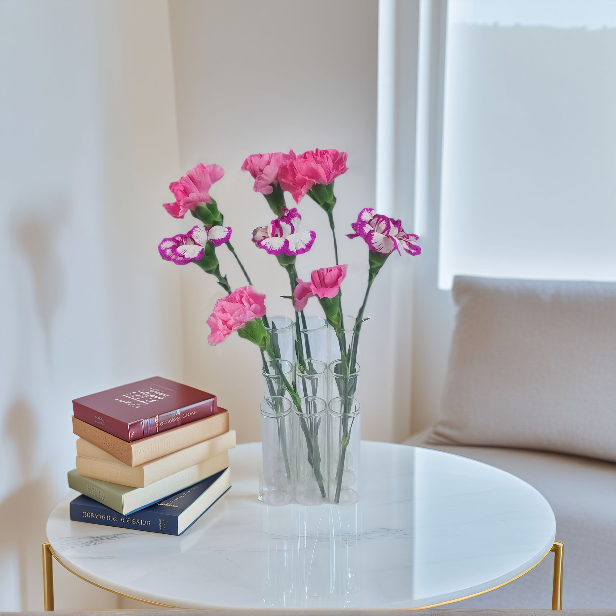 Stepped Tube Flower Vases - Set of 9, Clear Glass Modern Floral ...