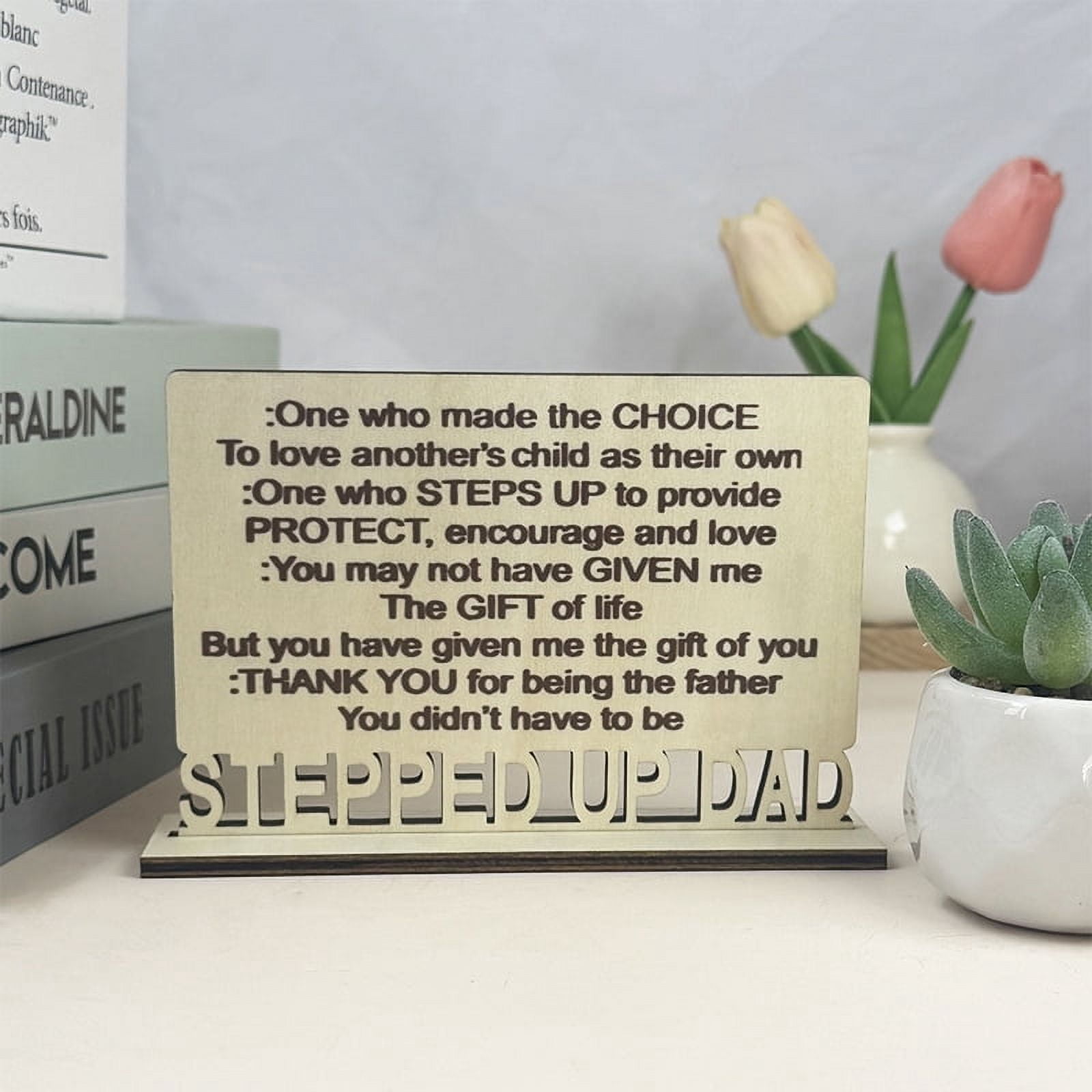 Stepped Up Dad Definition Wooden Standing Sign Plaque Father's Day Gift ...