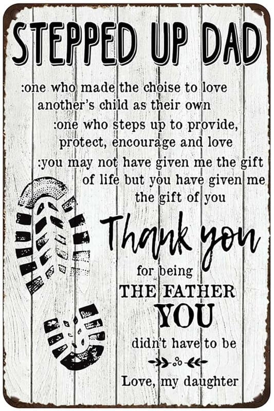 Stepped Up Dad, Fathers Day From Children, Bonus Dad, Fathers Day For ...