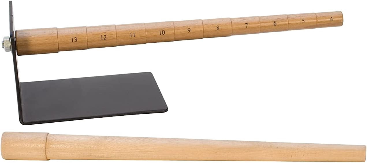 Stepped and Plain Wooden Ring Mandrel Set with Steel Base - Walmart.com