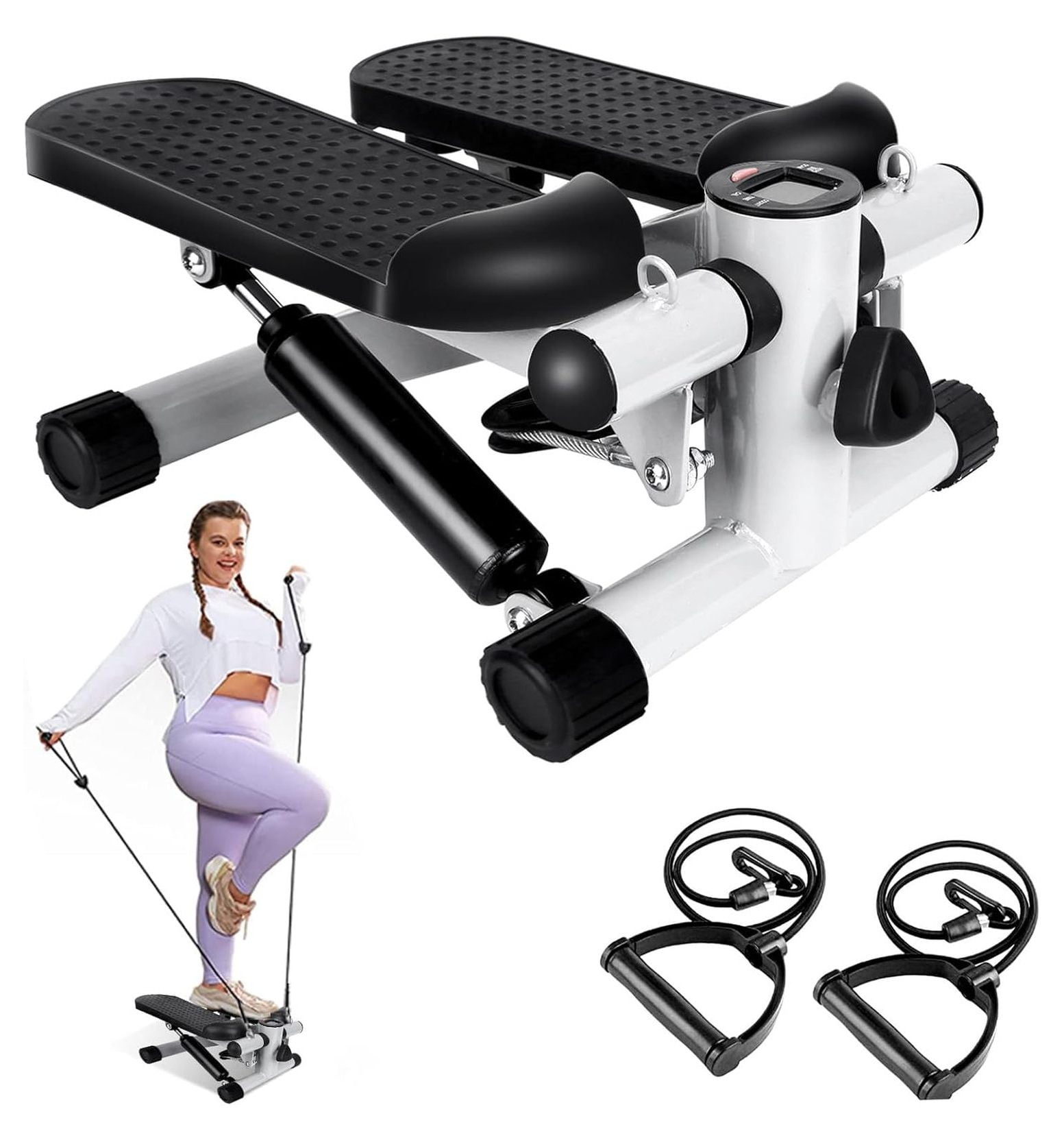 Stepper for Exercise at Home, Stair Stepper with 2 Resistance Bands ...
