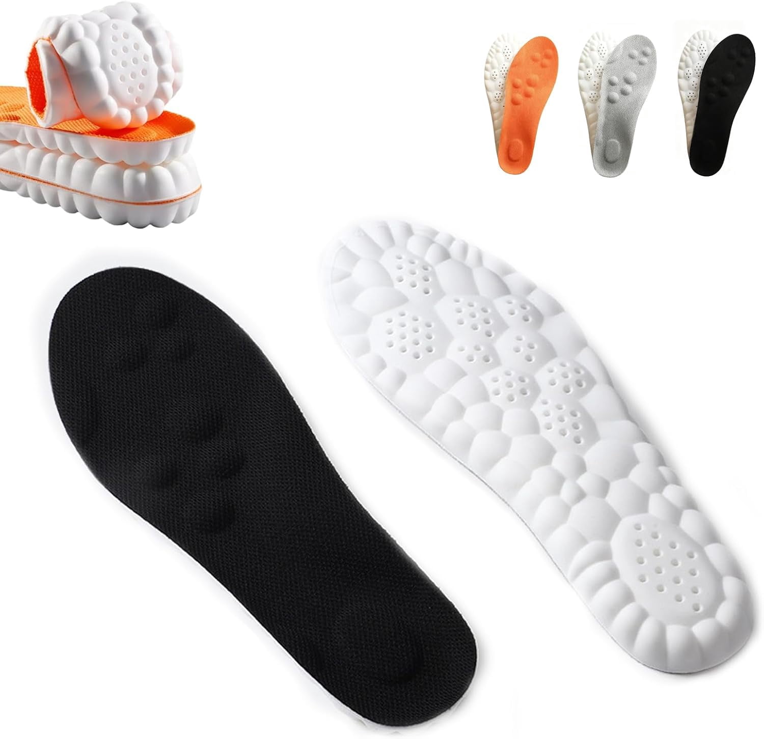 Stepper Insoles for Men & Women, 2026 4D Cloud Memory Foam Insole ...