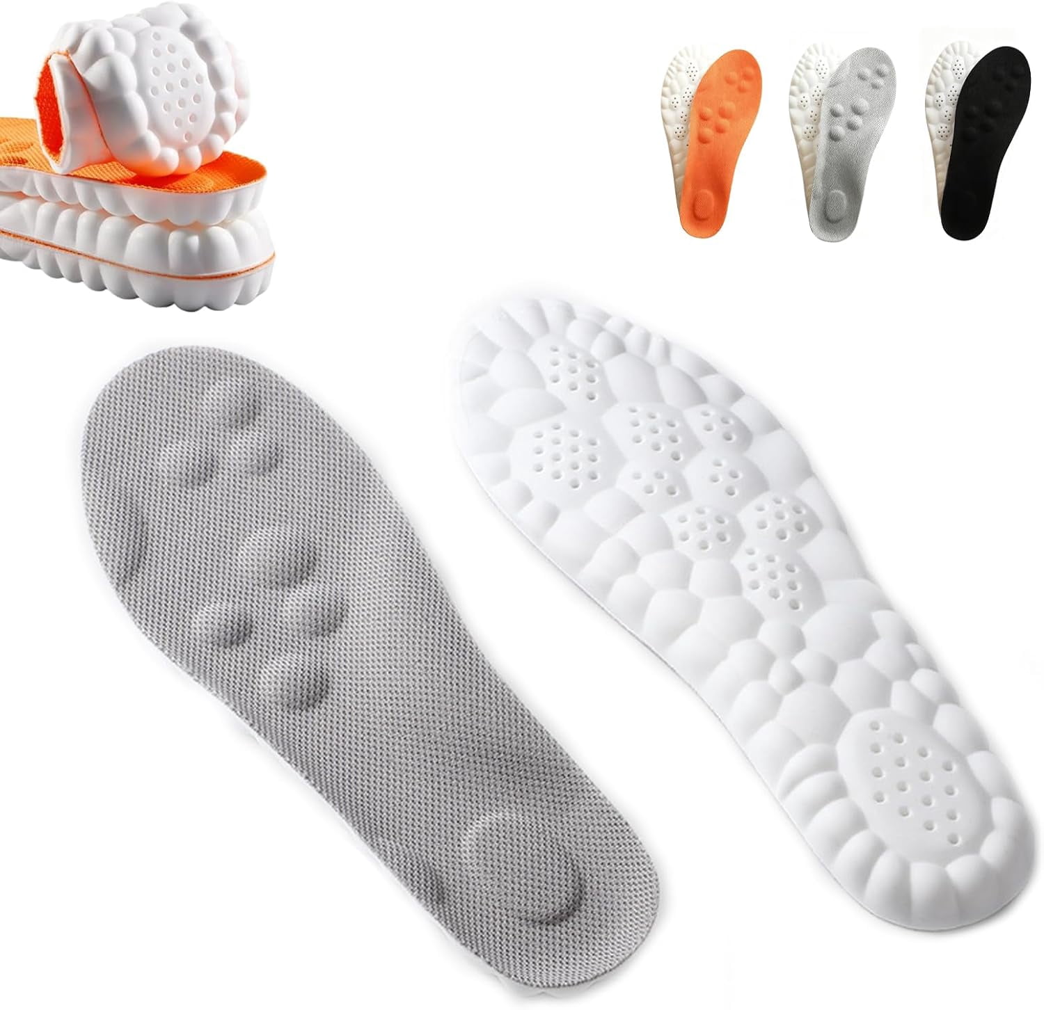 Stepper Insoles for Men & Women, 2026 4D Cloud Memory Foam Insole ...