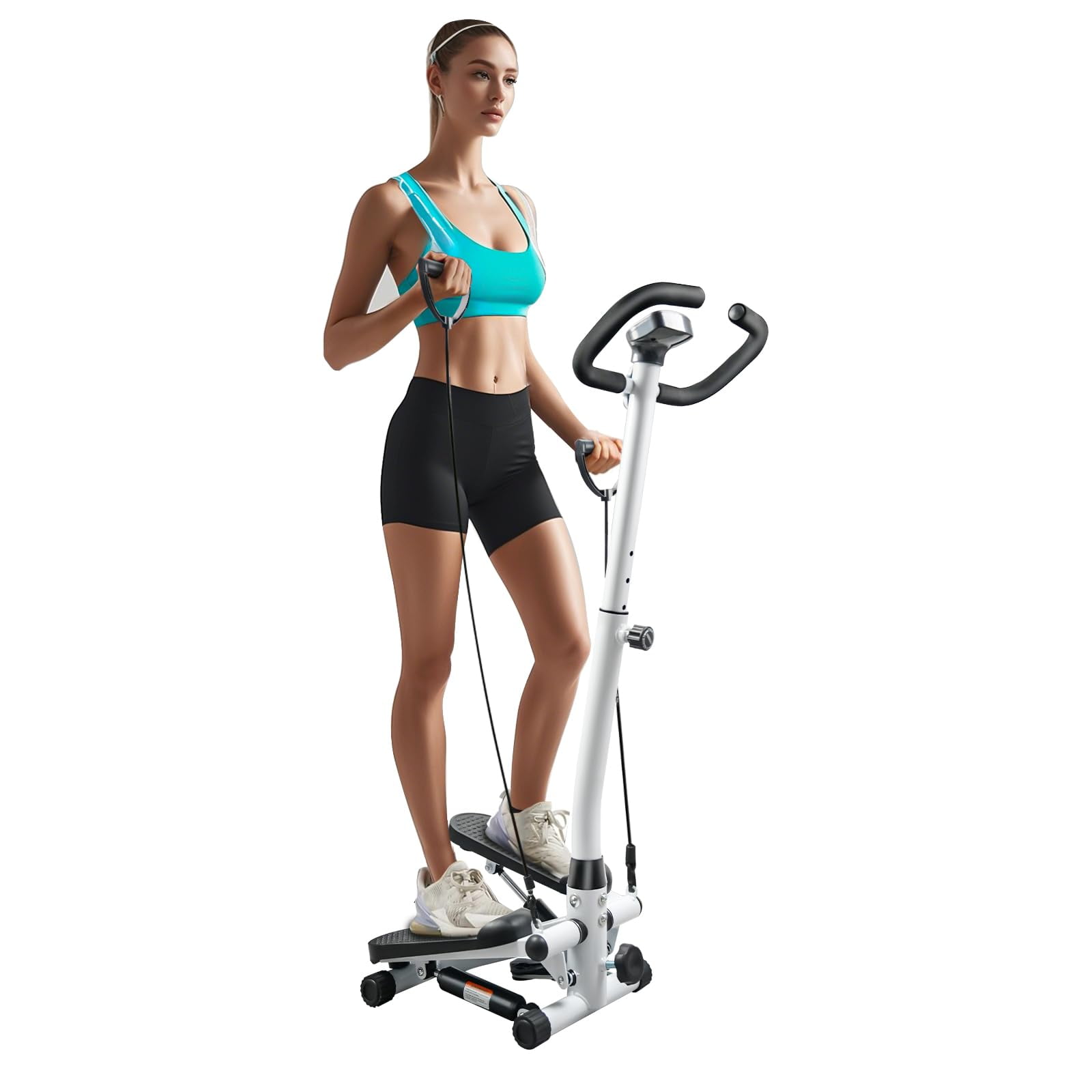 Stepper Machine with Resistance Bands for Full Body Workout, Adjustable ...