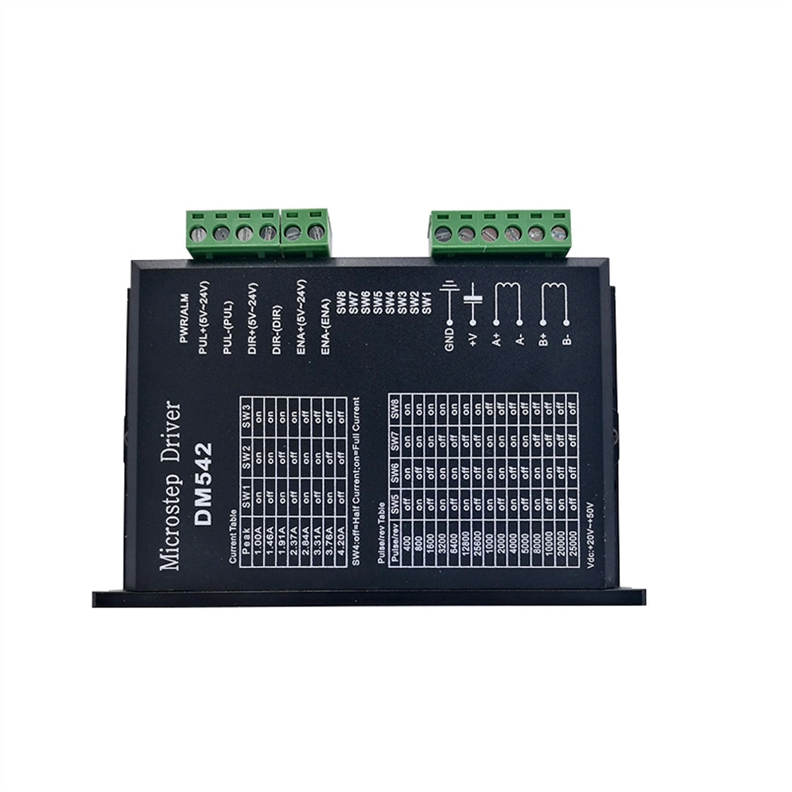 Stepper Motor Driver Cintroller DM542 Microstep Motor Brushless DC ...