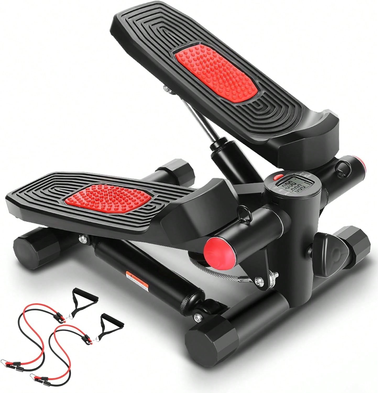 Stepper With Resistance Bands, Hydraulic Mini Stepper With LCD Monitor ...