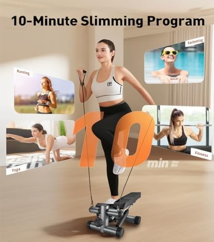 Steppers for Exercise, Stair Stepper with Resistance Bands, Mini ...