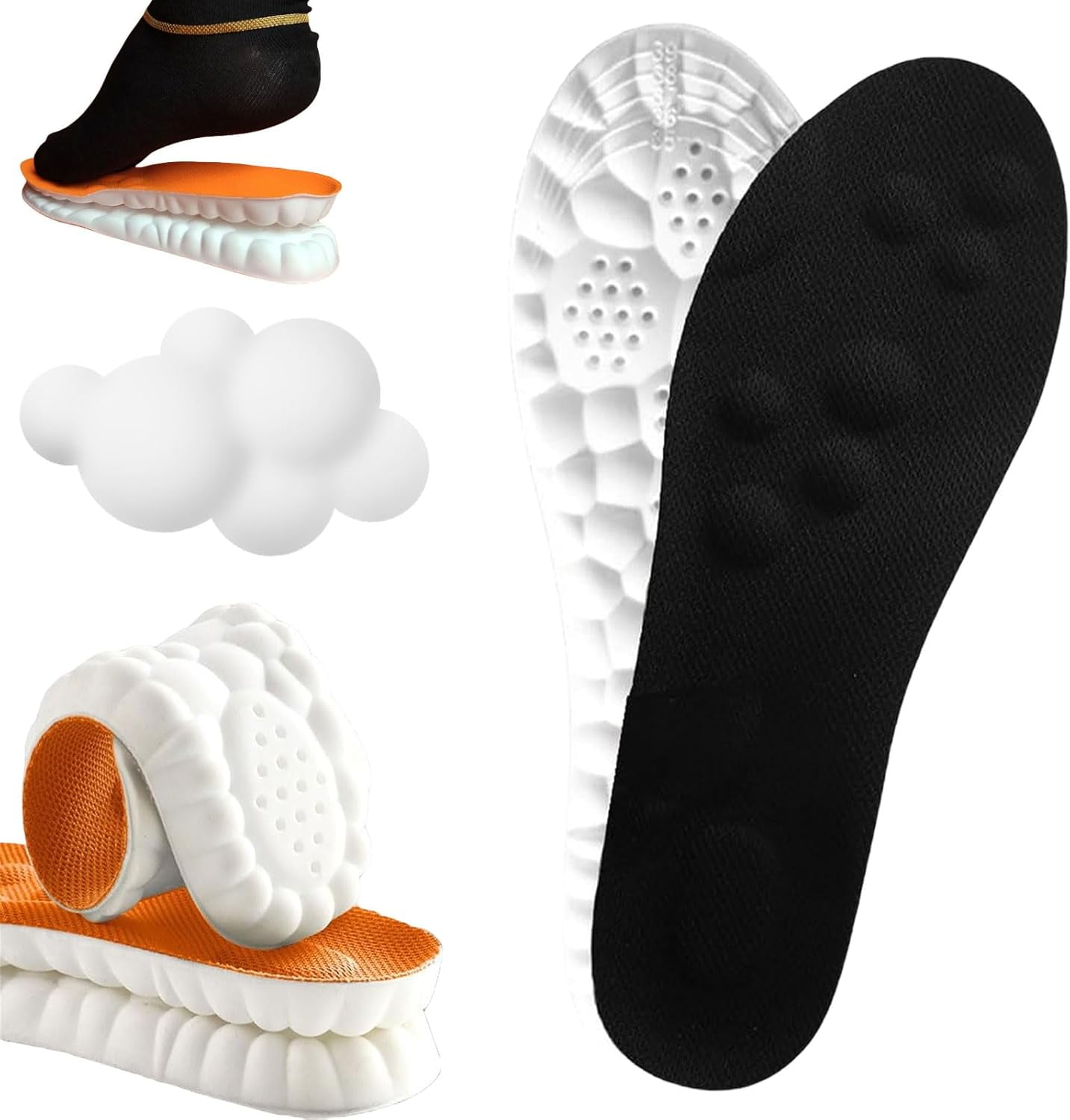 Steppers Insoles for Men Women, 2025 New Steppers Massage Insoles ...