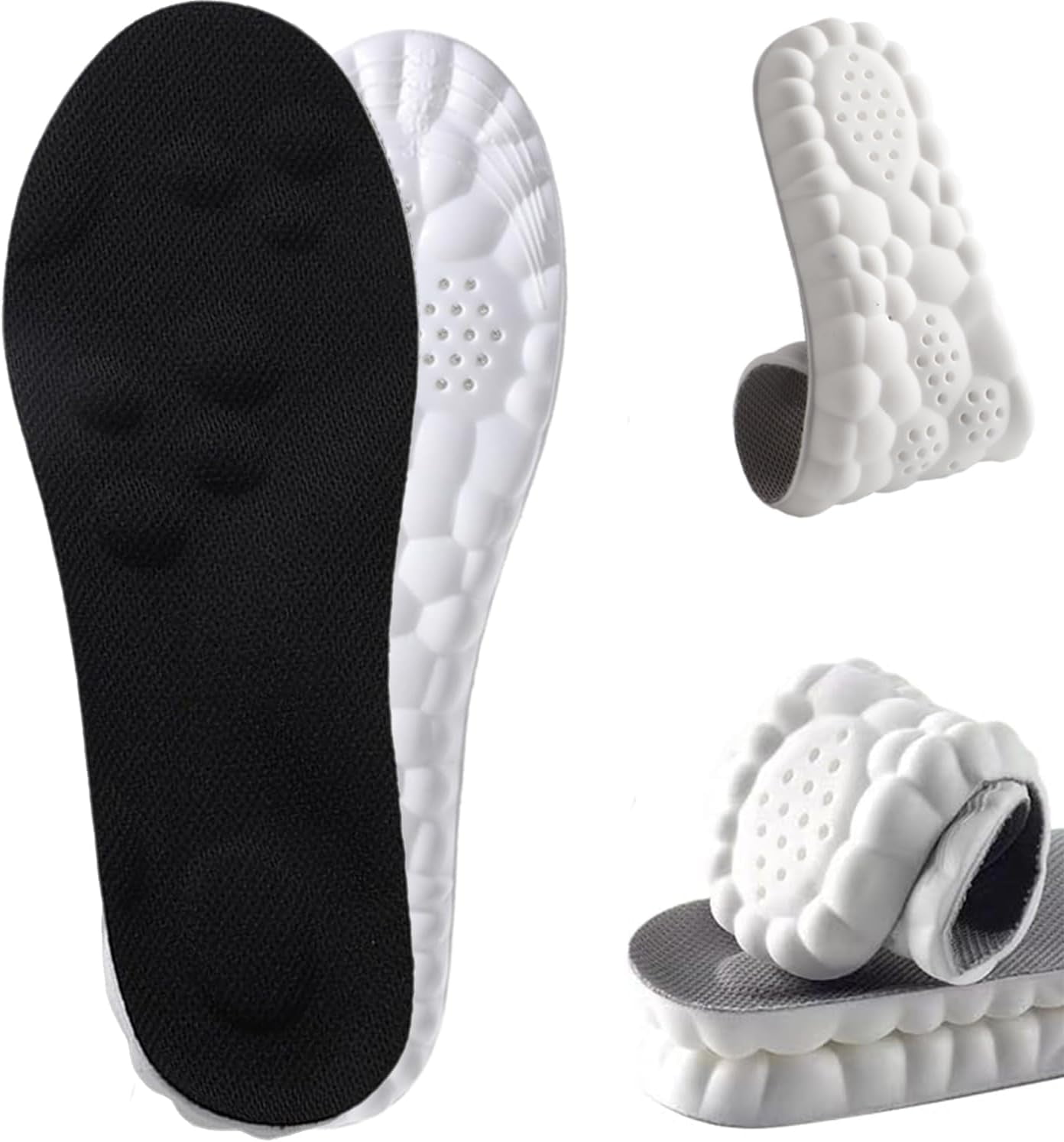 Steppers Insoles for Men Women, 2026 New 4D Memory Foam Cloud Shoe, Massage Insole Enhanced Arch ...