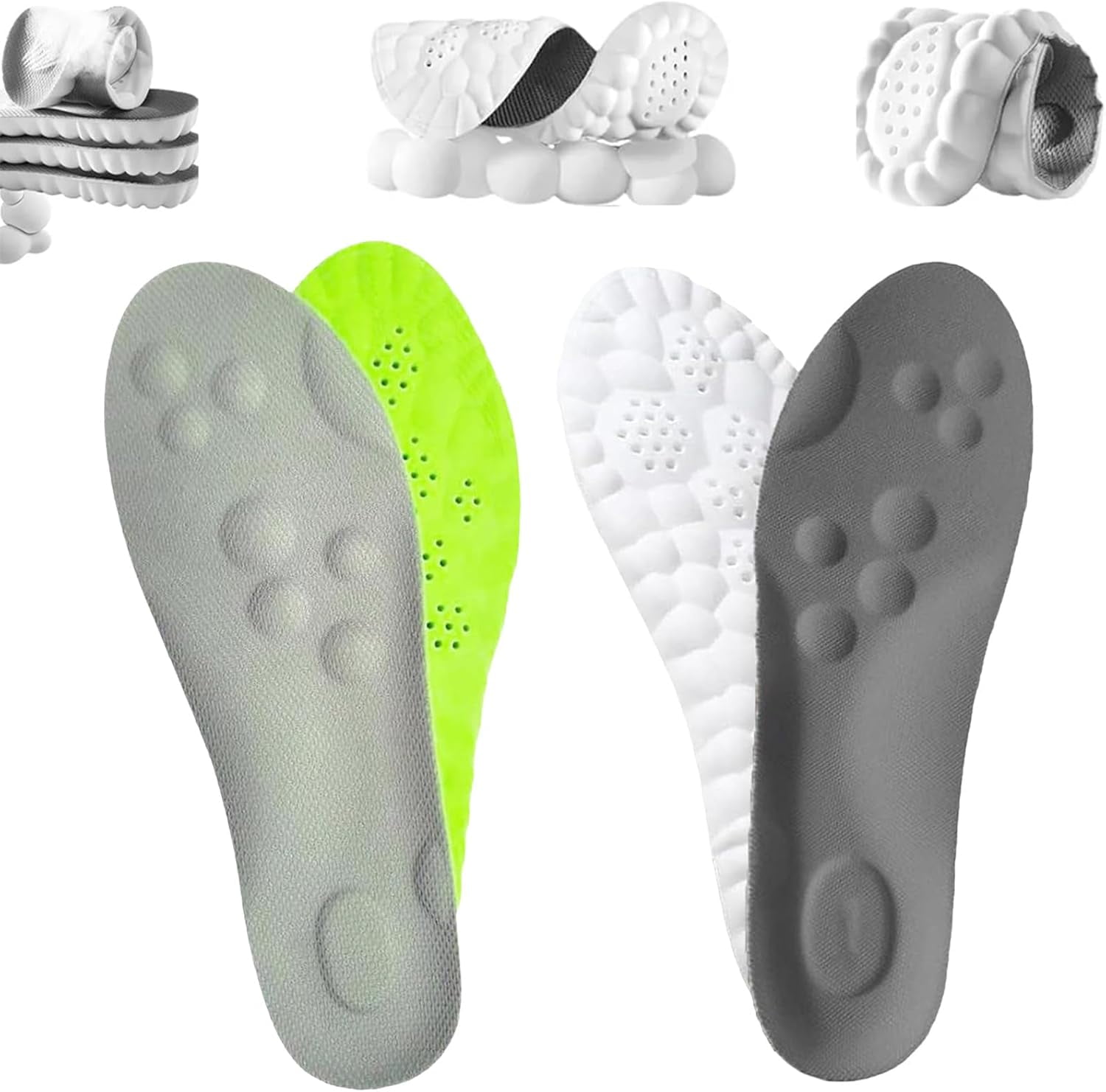 Steppers Insoles for Men Women, 4d Cloud Technology Insole, Memory Foam ...
