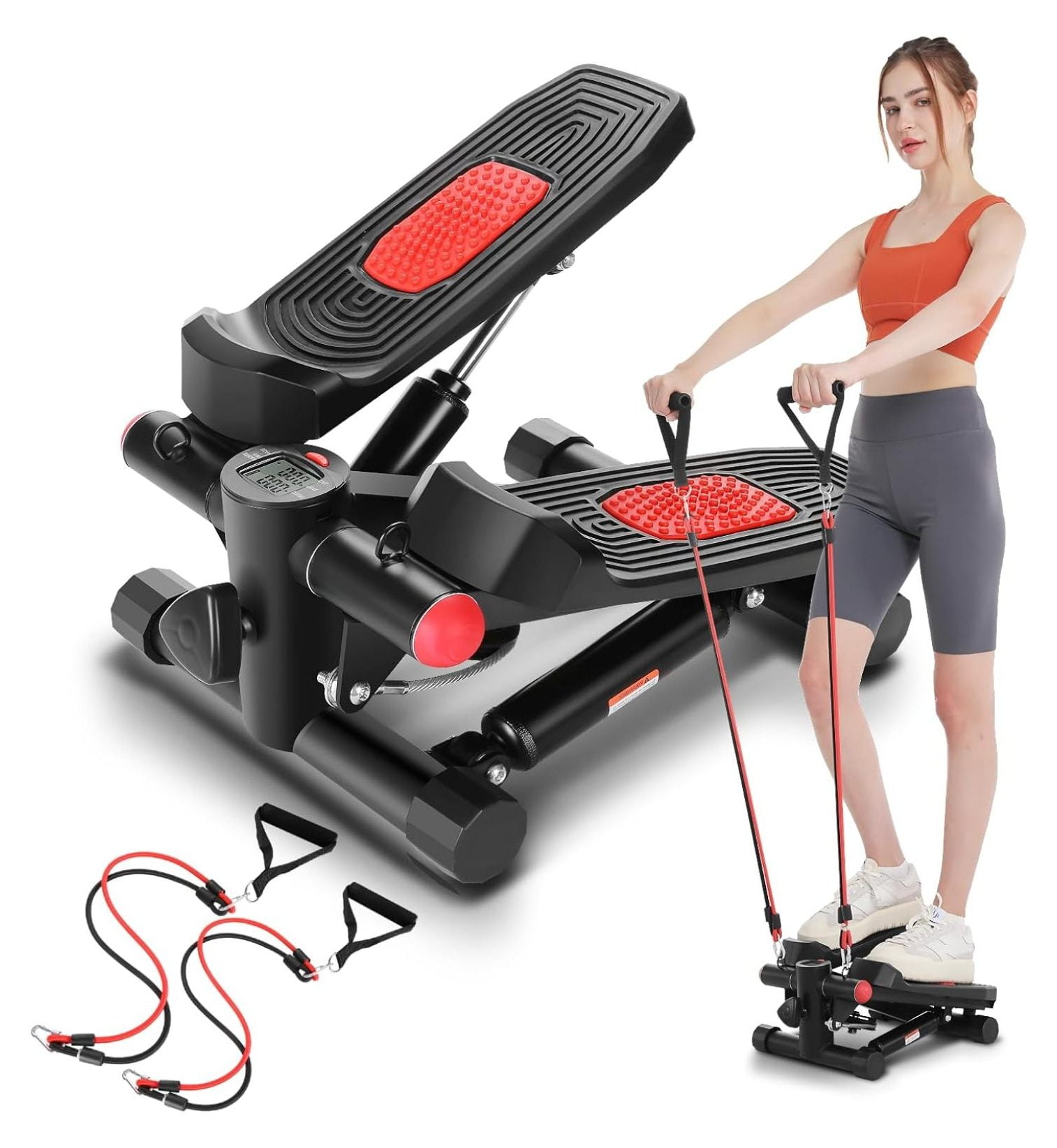 Steppers for Exercise at Home, Stepper with Resistance Bands, Hydraulic ...