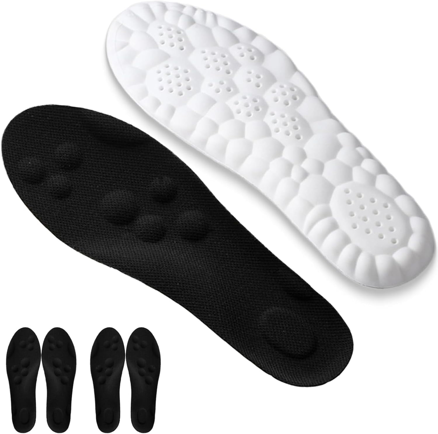 Steppes Massage Insoles - 2 Pairs Steppers Insoles for Men Women, 4D ...