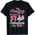 Stepping Into Chapter 50 Fabulous Since 1974 50th Birthday T-Shirt ...