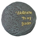 Stepping Stone Plaque - Welcome To My Garden Hummingbird - Verdigris ...