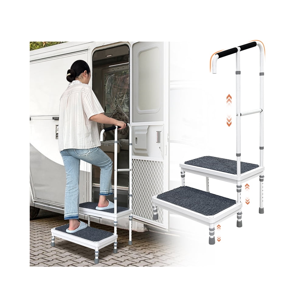 Stepping Stool for Adults Two Step Stool with Handle Medical Mobile ...