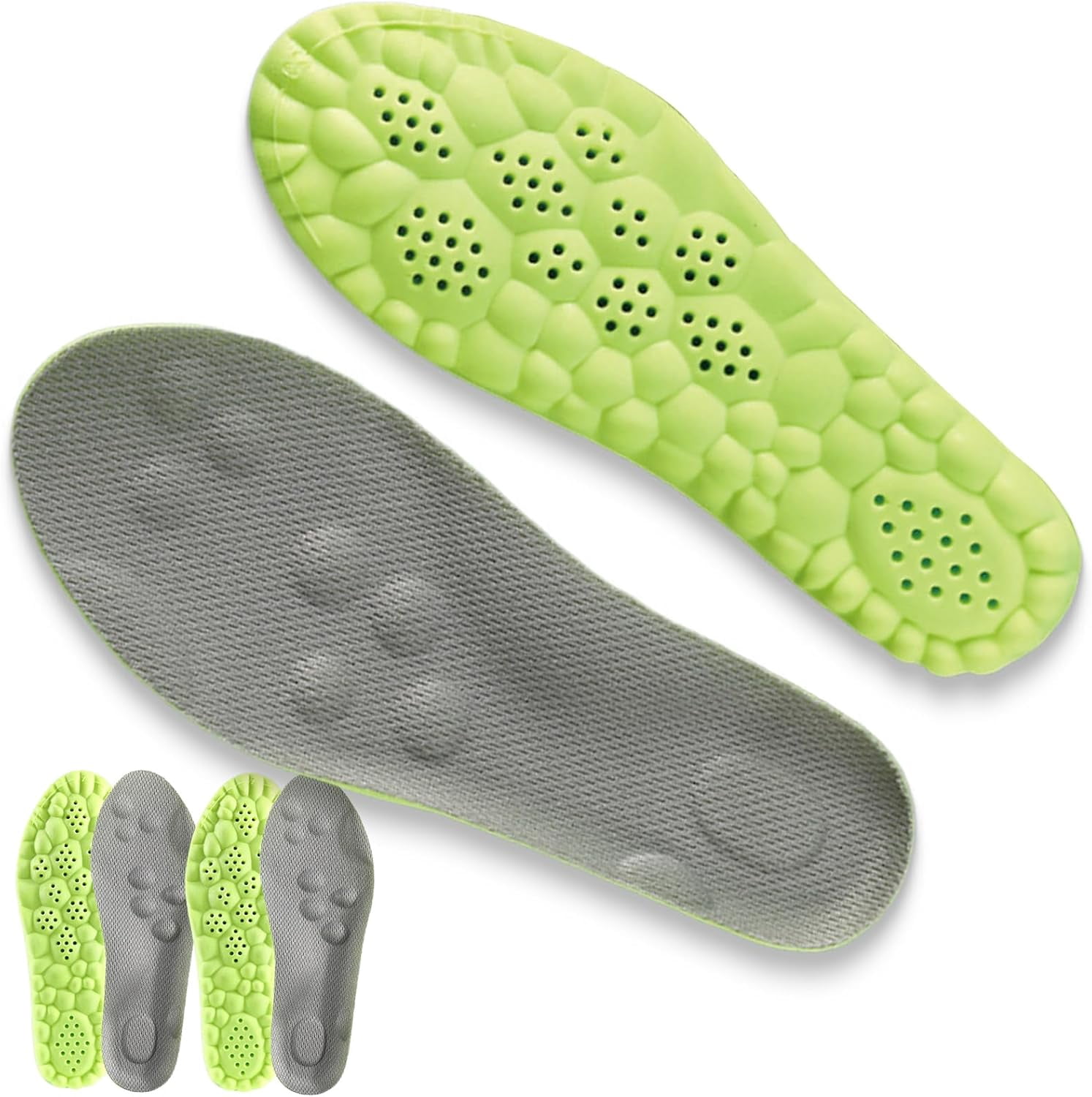 Stepprs Massage Insoles - 2 Pairs Steppes Insoles for Men Women, 4D ...