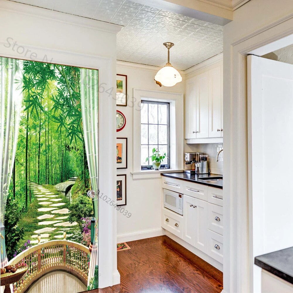 Steps Forest 3D Door Stickers Self Adhesive PVC Poster for Flim Door ...