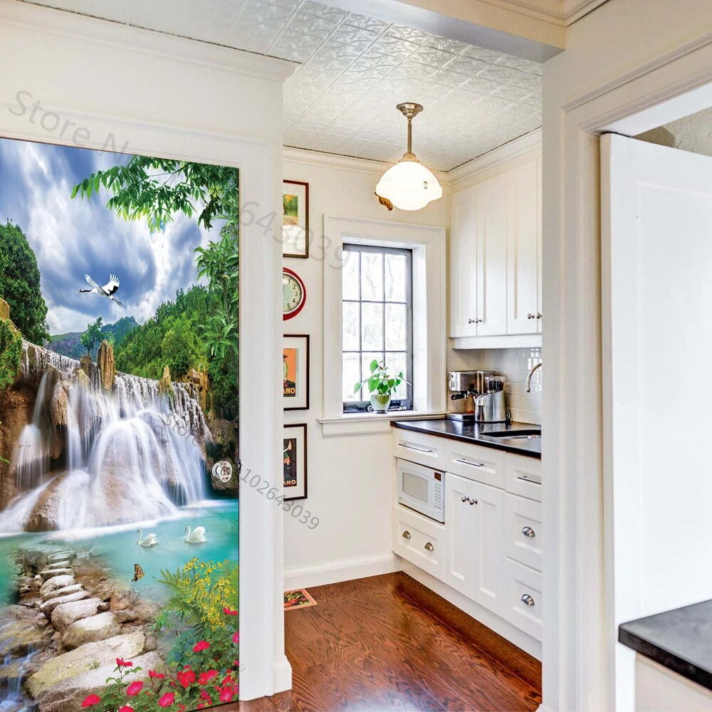 Steps Forest 3D Door Stickers Self Adhesive PVC Poster for Flim Door ...