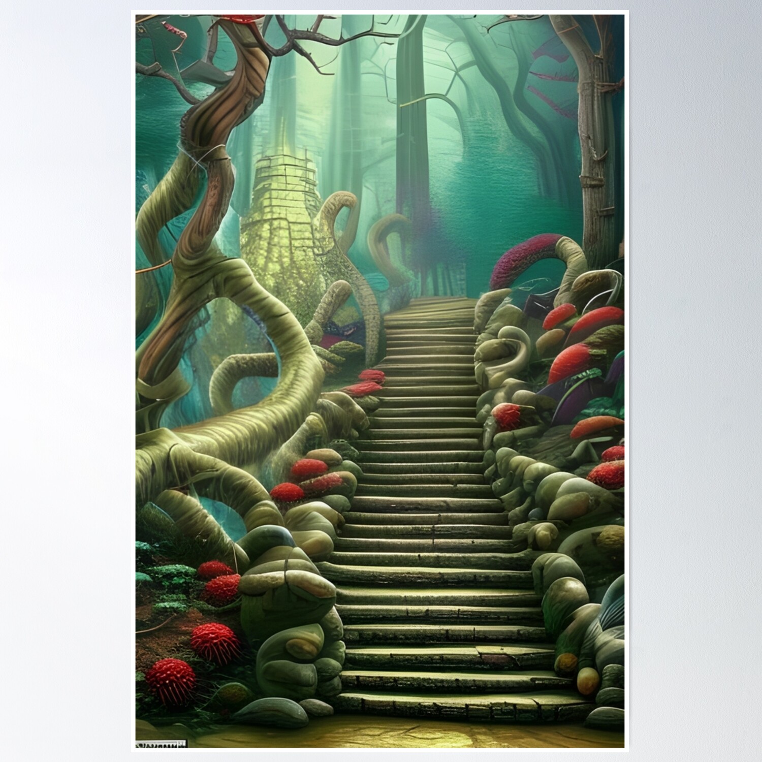 Steps Into Nothing Poster Wall Art, Modern Wall Decor, 8x12 UNFRAMED ...