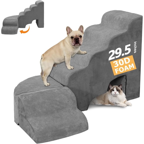 Steps for Dogs to Get on Bed - Dog Stairs High Bed, Pet Ramps Small ...