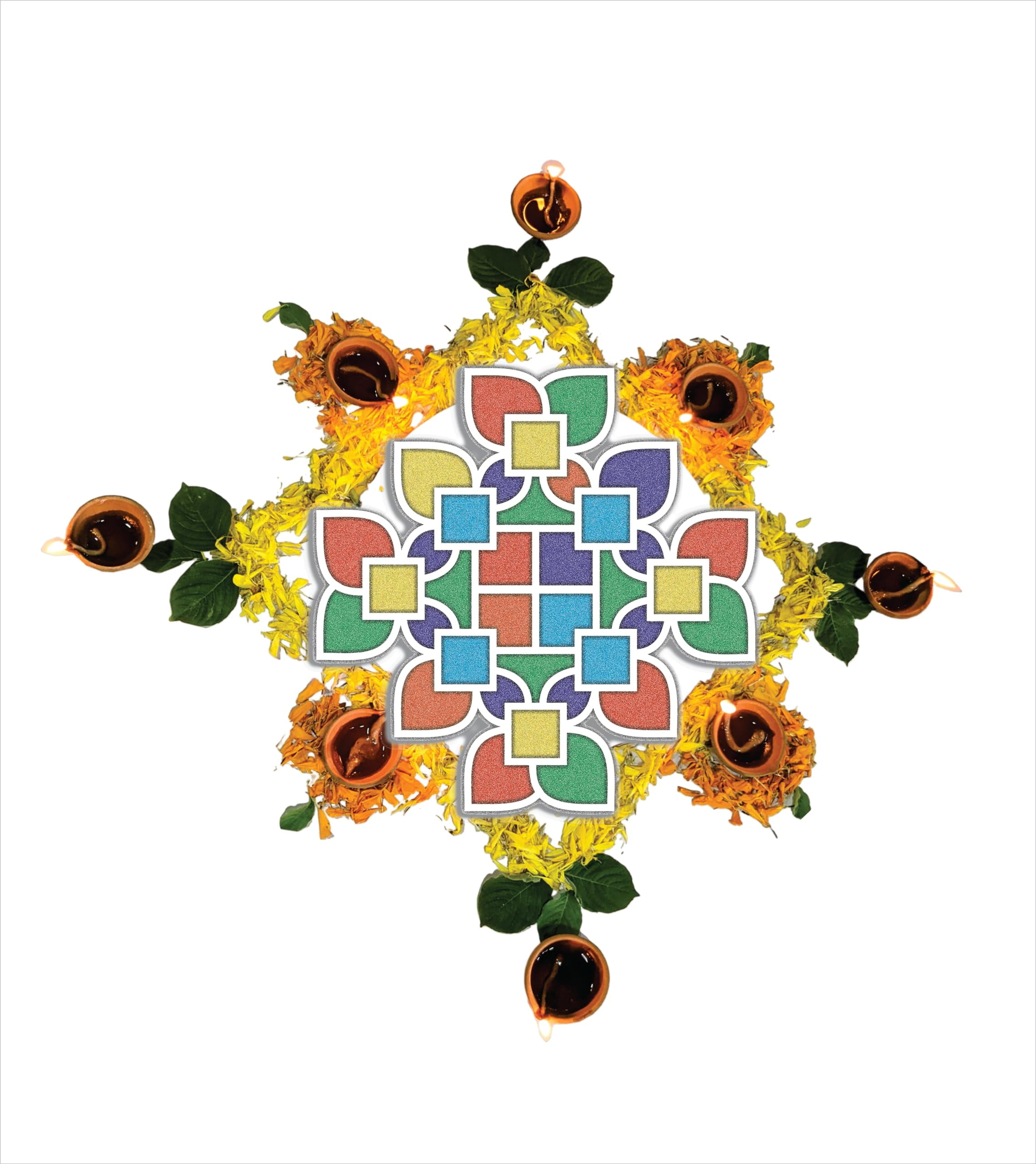 Stepstodo Reusable Portable Rangoli Template Mat. Readymade Rangoli ...