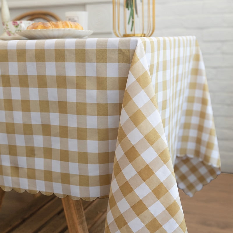 Sterakm Checkered Tablecloth for Rectangle Tables, Gingham Polyester ...