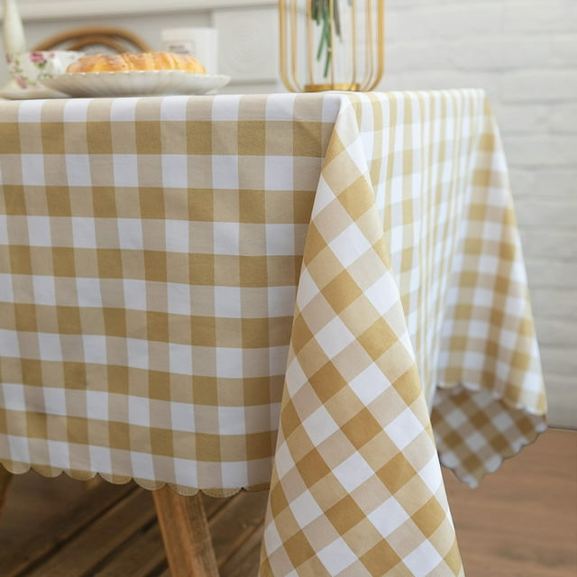 Sterakm Checkered Tablecloth for Rectangle Tables, Gingham Polyester ...
