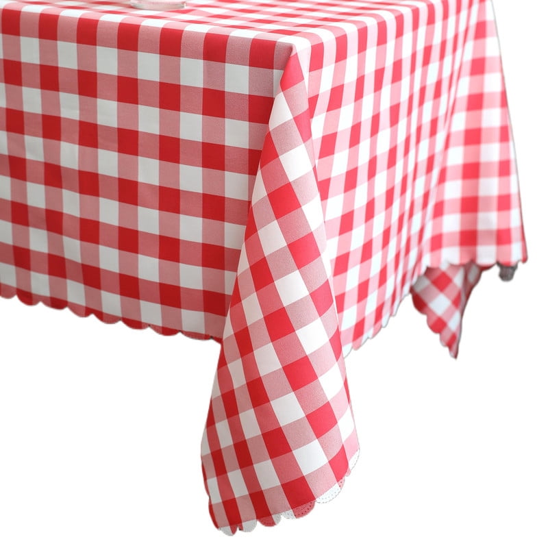 Sterakm Checkered Tablecloth for Rectangle Tables, Gingham Polyester ...