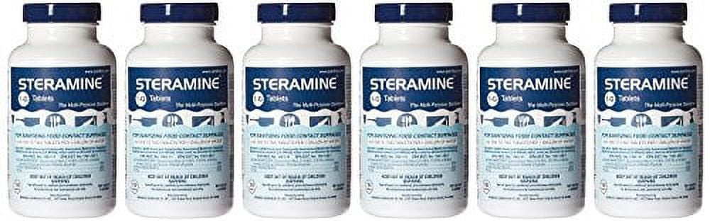 Steramine Quaternary Sanitizing Tablets (6 Pack of 150 Each), Blue ...