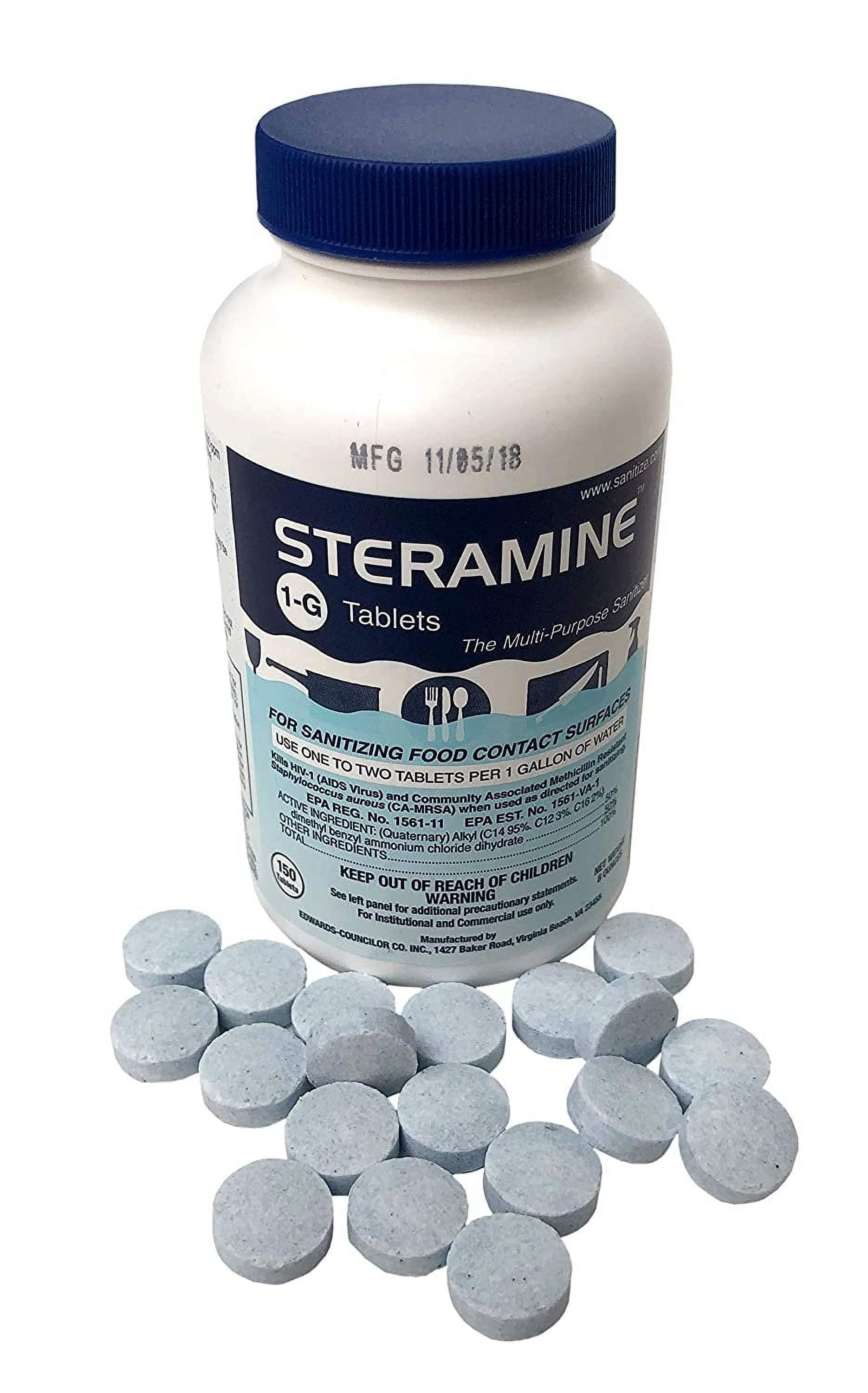 Steramine Sani Tabs, 8 Oz, Carton Of 6 - Walmart.com
