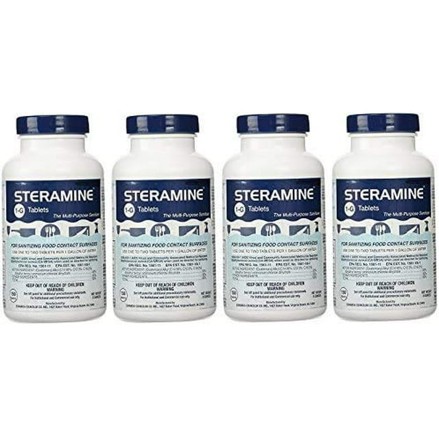 Steramine Sanitizing Tablets, For Sanitizing Food Contact Surfaces ...
